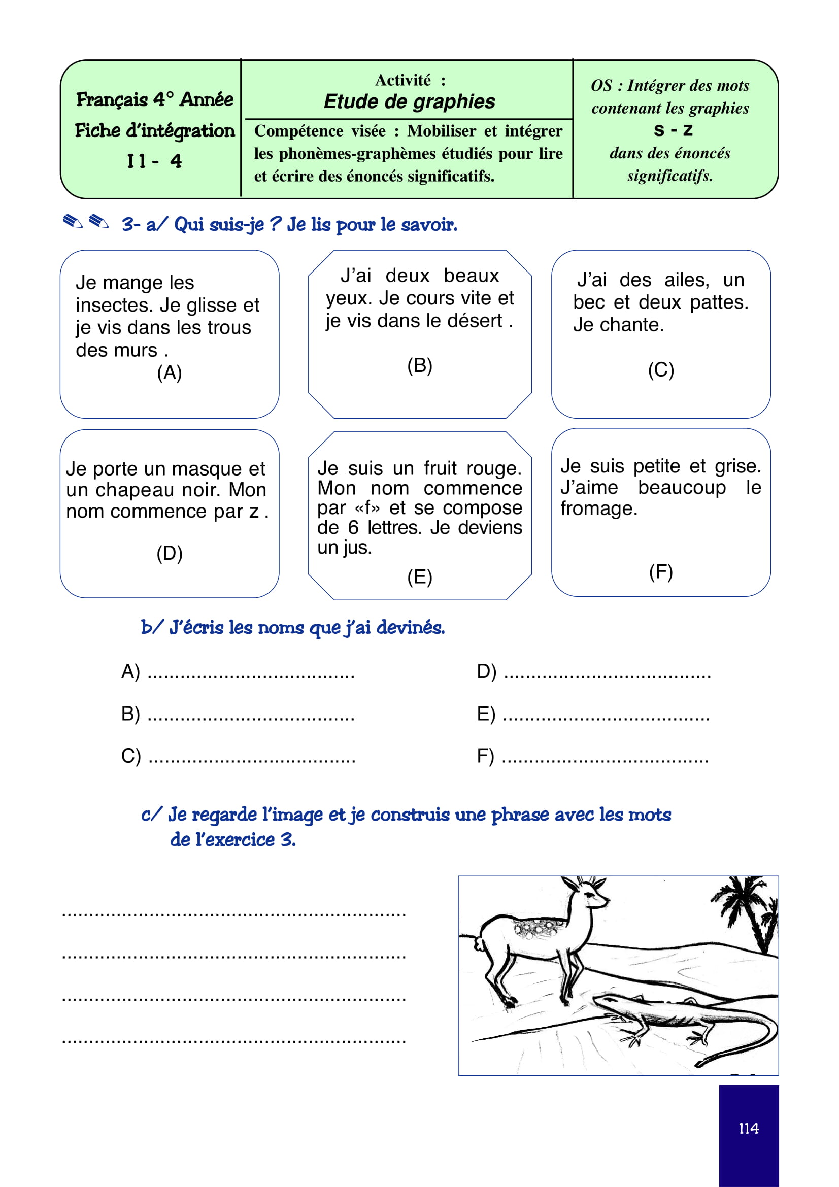 Fichier Classe 4ème Français - مدرستنا