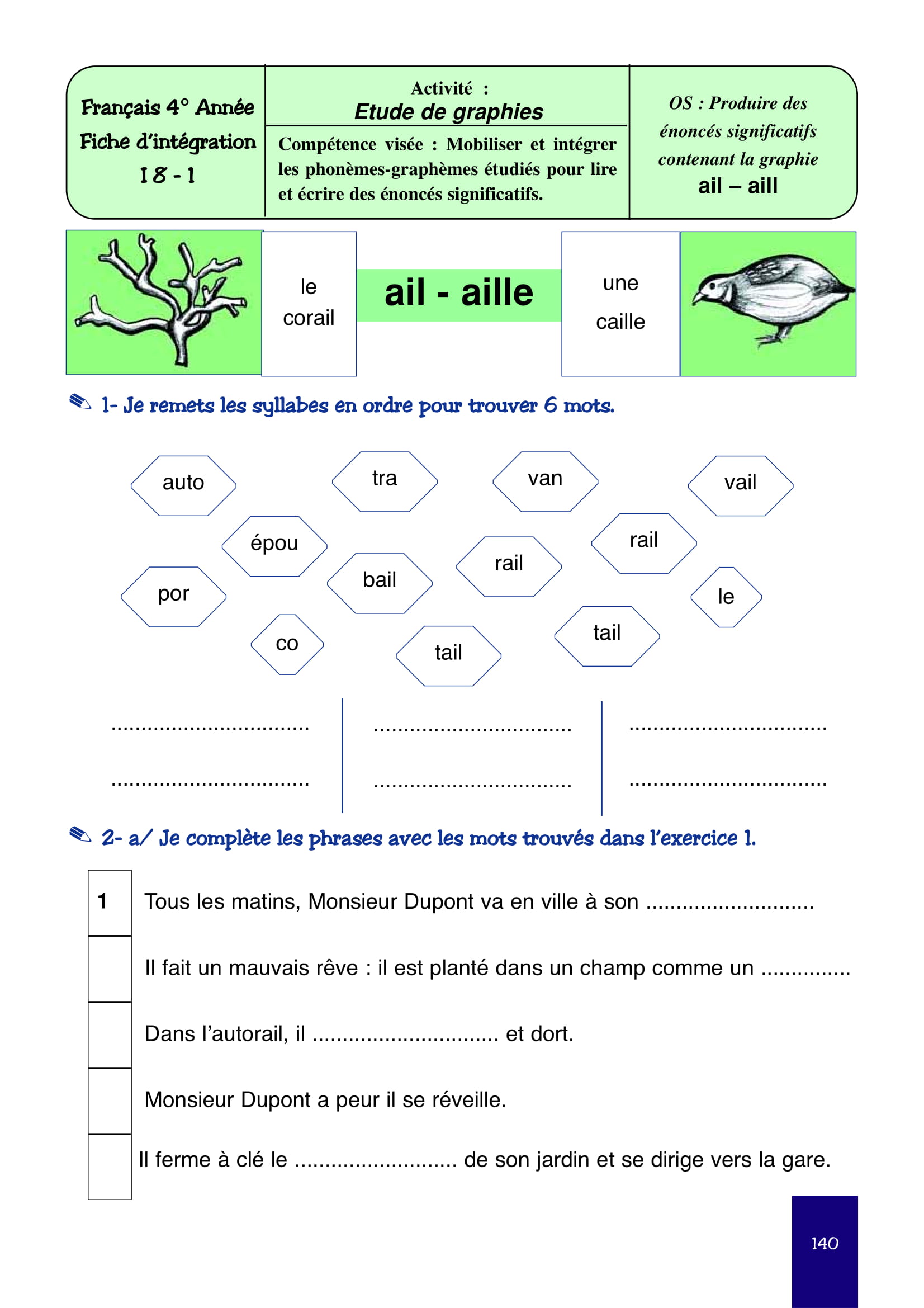 Fichier Classe 4ème Français - مدرستنا