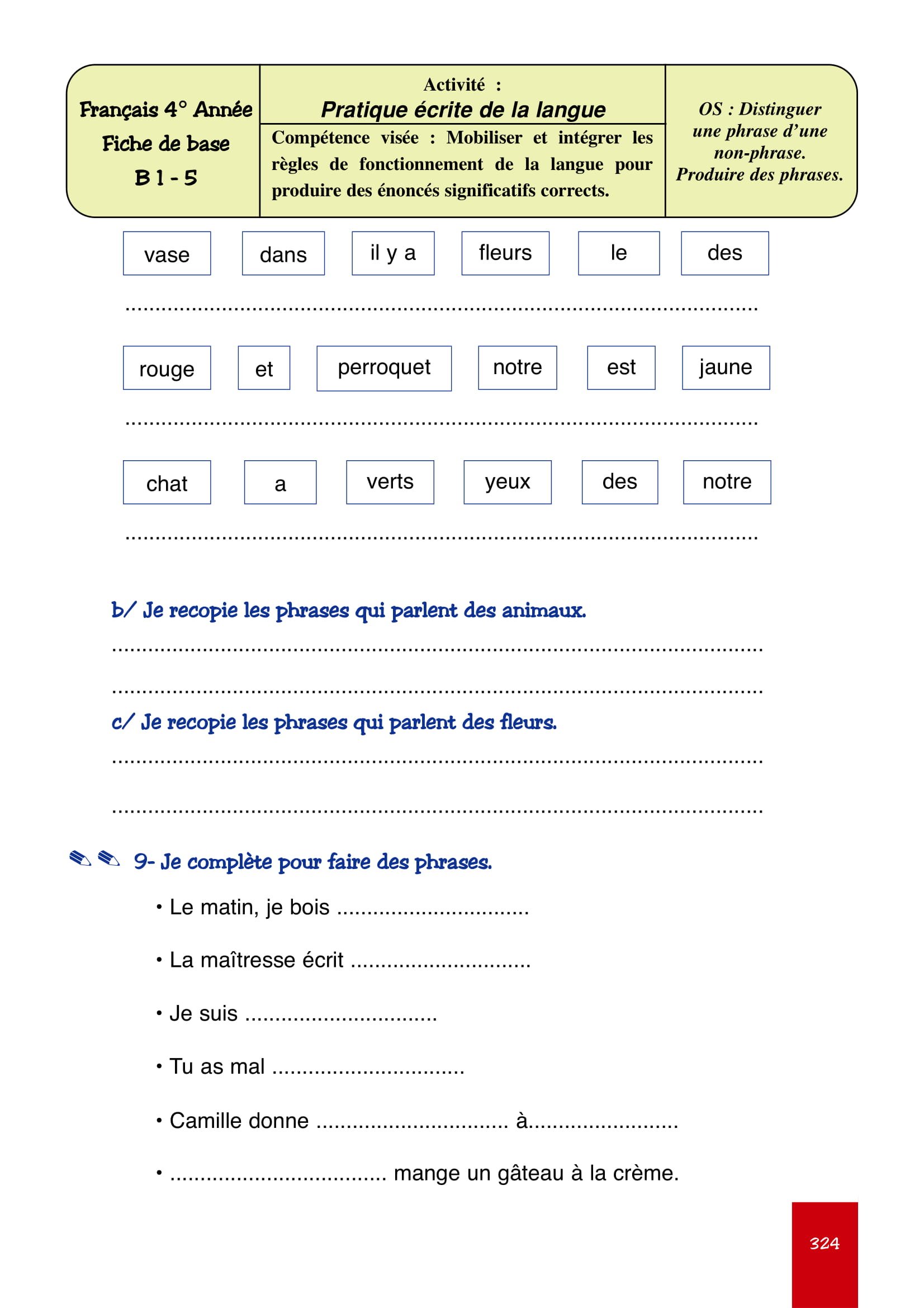 Fichier Classe 4ème Français - مدرستنا