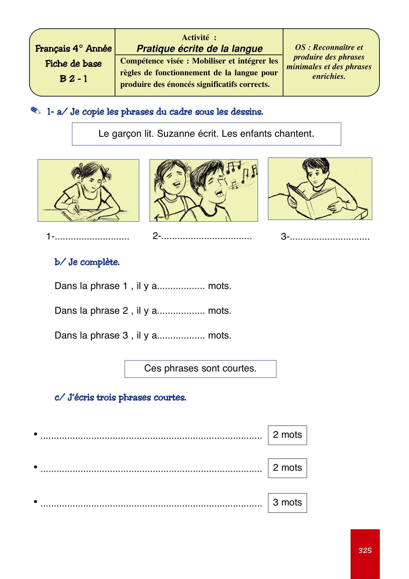 Fichier Classe 4ème Français - مدرستنا