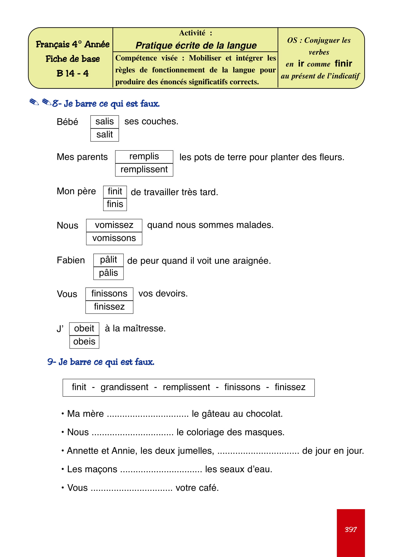 Fichier Classe 4ème Français - مدرستنا
