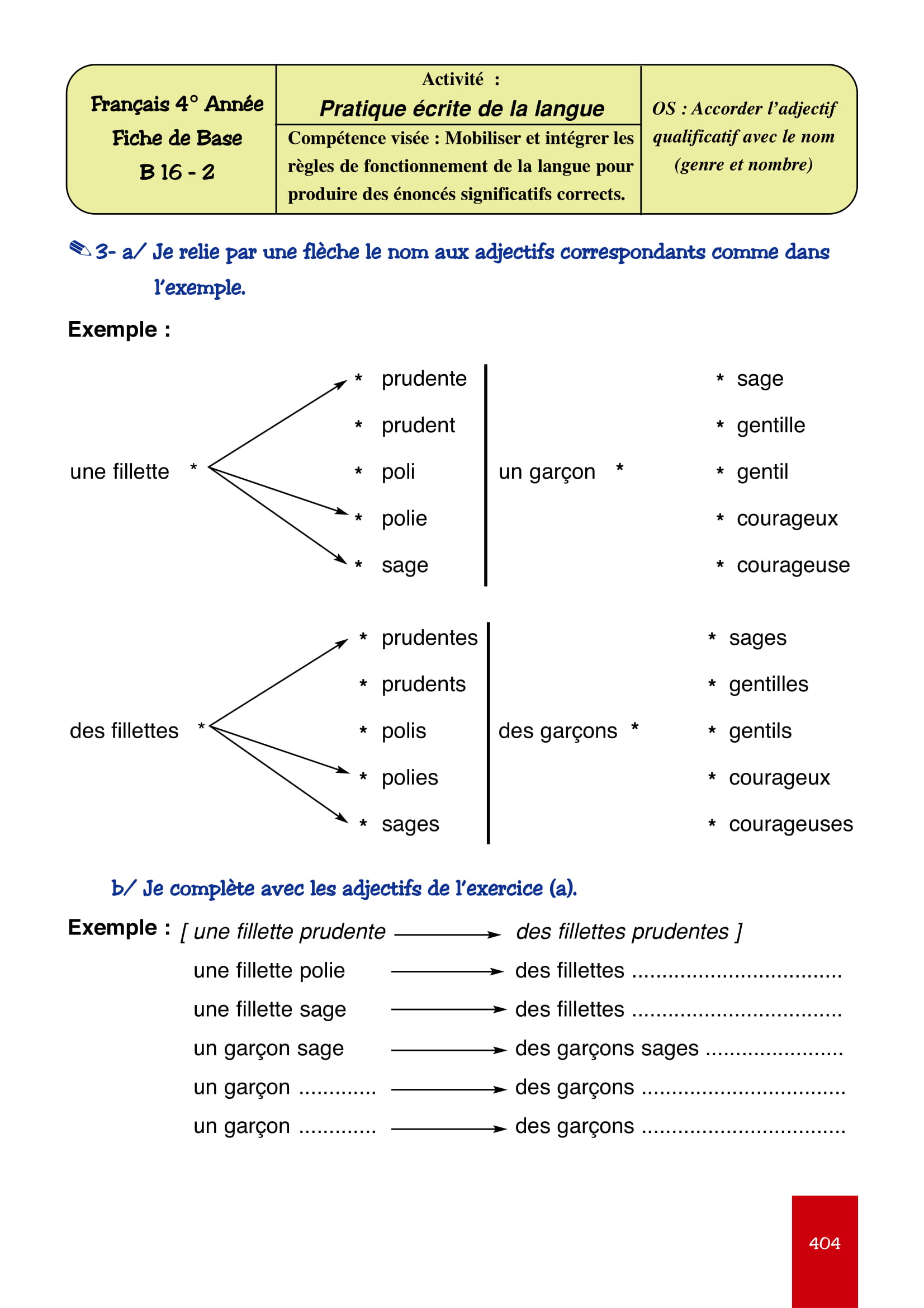 Fichier Classe 4ème Français - مدرستنا