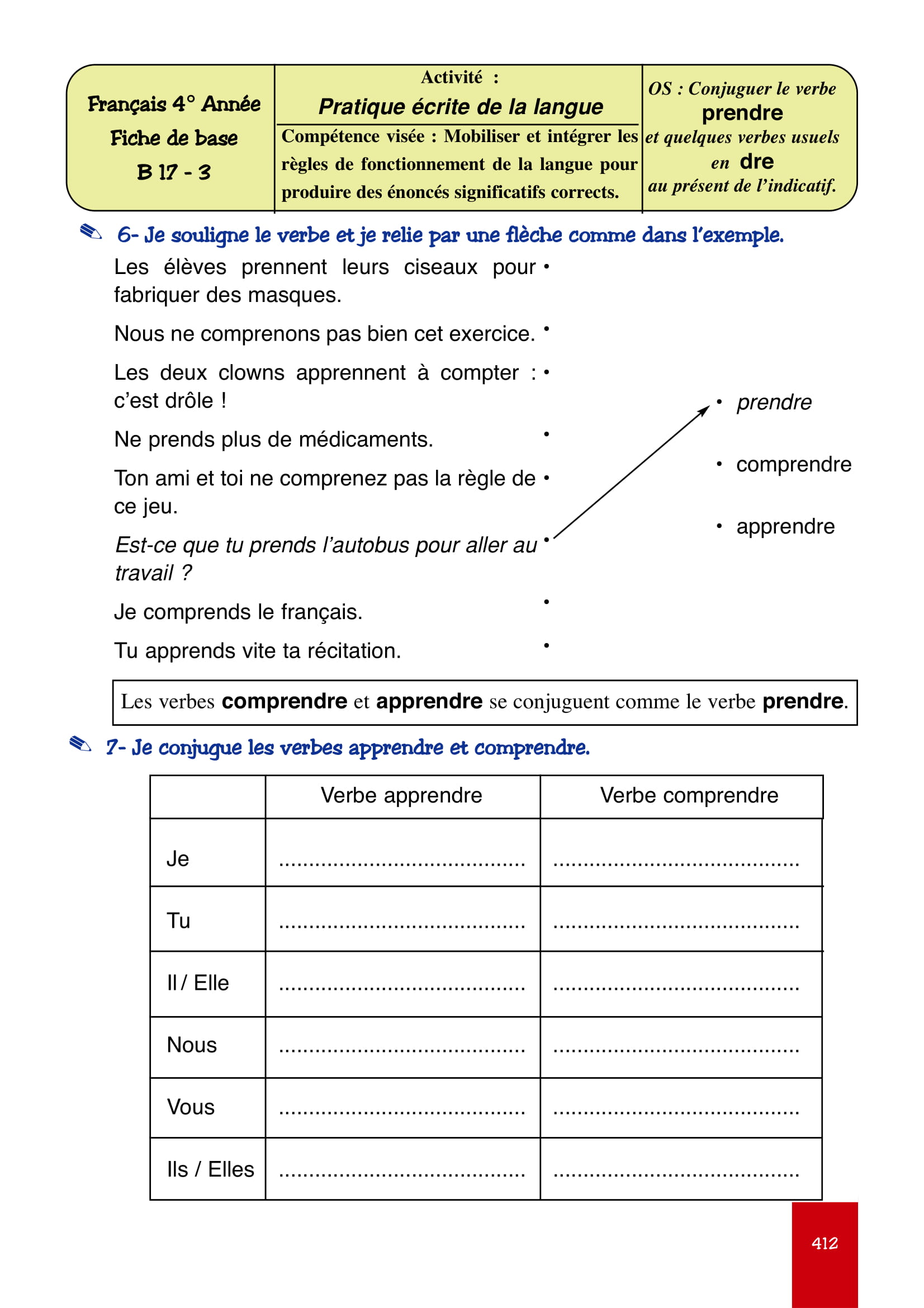 Fichier Classe 4ème Français - مدرستنا